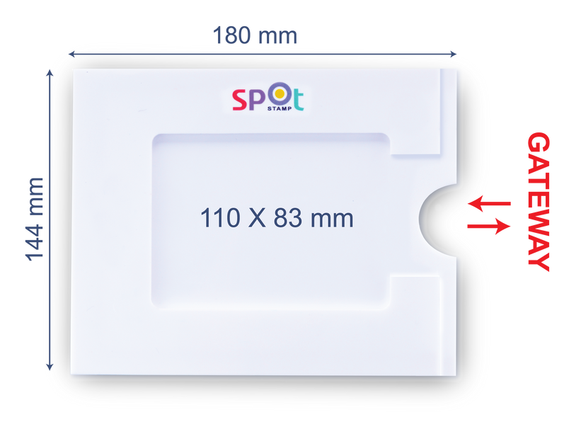 SPOT STAMP I SLOT IN FRAME – A E Stamp Singapore