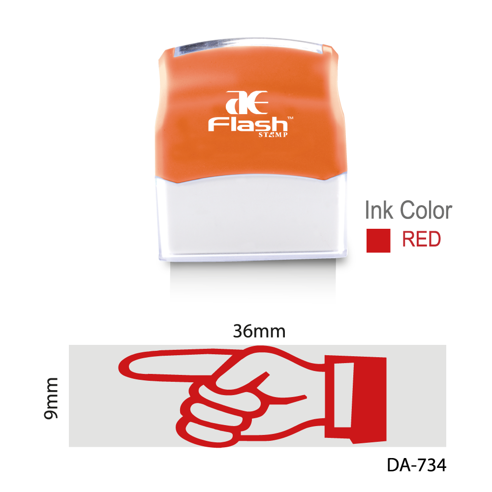 Left Side Here Stamp (Index Finger) | Stock Stamp | AE Stamp Singapore ...