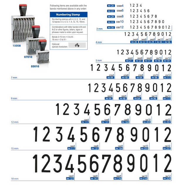 Numbering Stamp | AE Stamp Singapore – A E Stamp Singapore