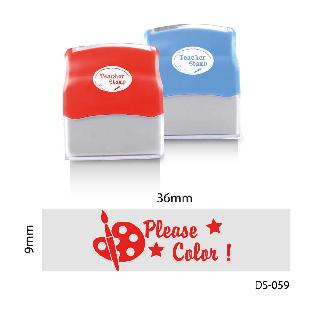 Please Color Stamp | Teacher Stock Stamp | AE Stamp Singapore – A E ...